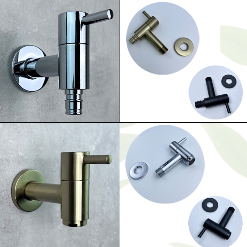 Mop Tap Cold Faucet Solid Brass Ceramic Disc Washing Machine Matt Black ...