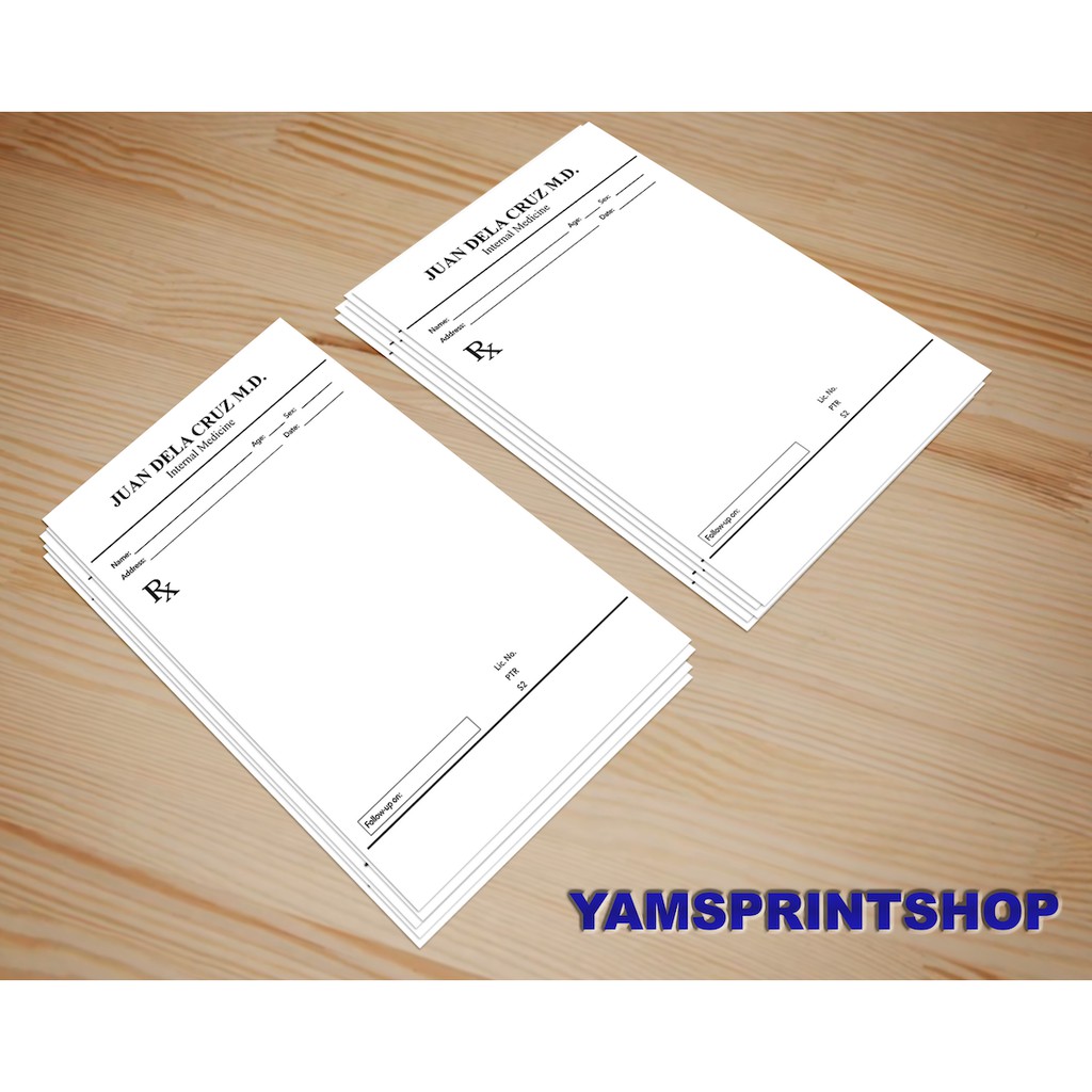Personalized Prescription Pad (80 Sheets) - Fast Printing & Delivery ...
