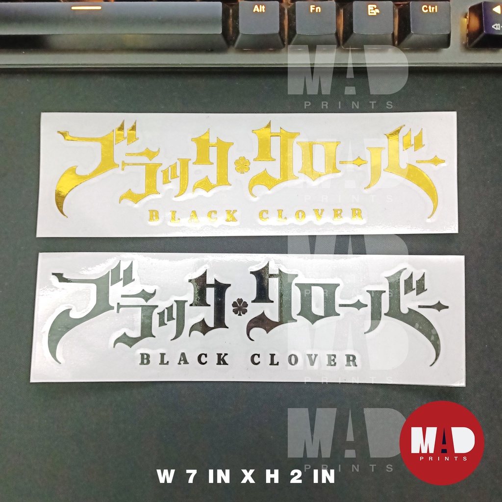 Black Clover Logo Sticker Vinyl Decal | Shopee Philippines