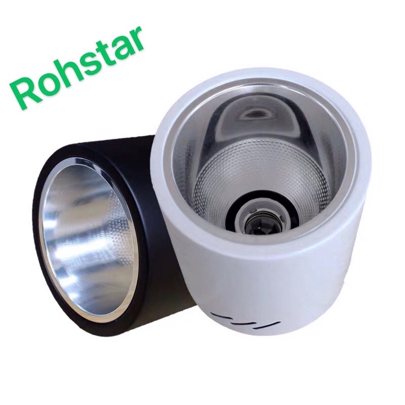 【COD & Ready 】Rohstar Thicken Round Surface mounted 3“ 3.5" 4" 5” 6"downlight E27 black white ...
