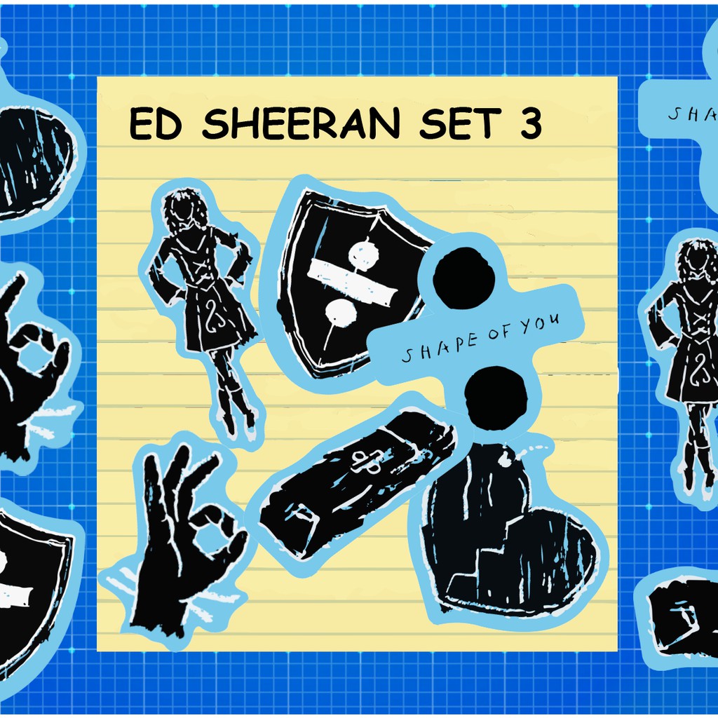 *WATERPROOF LAMINATED* ED SHEERAN DIVE ALBUM STICKER PACK | Shopee ...
