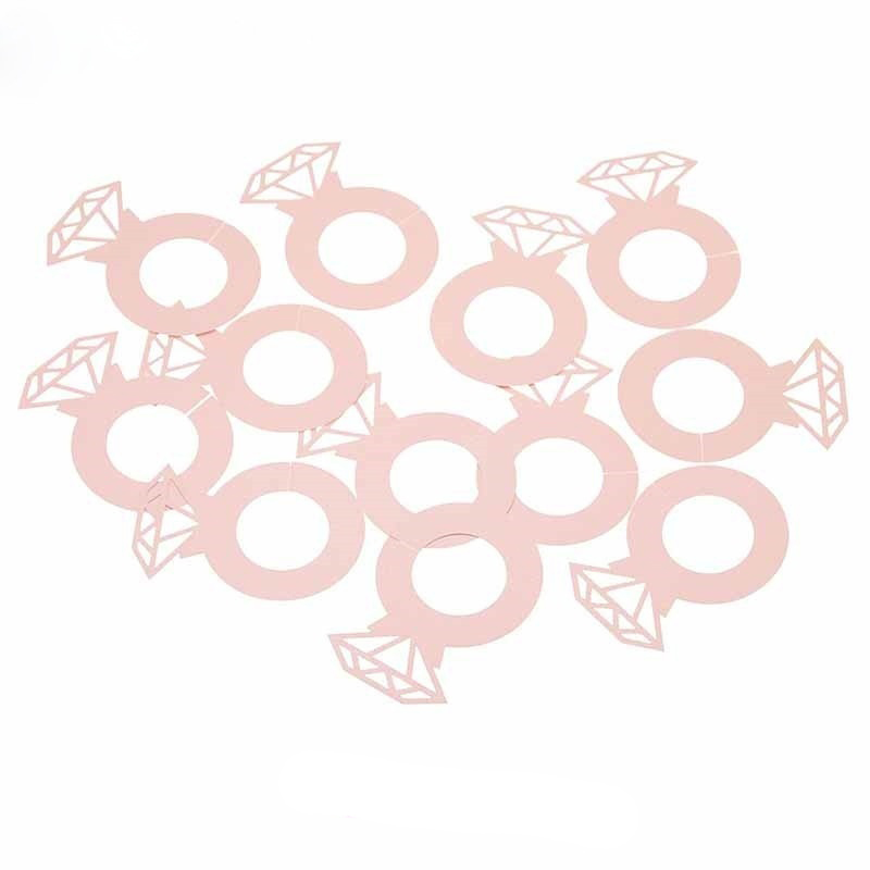 12Pcs Paper Diamond Ring Wine Cup Card Glass Markers for Wedding Bridal ...