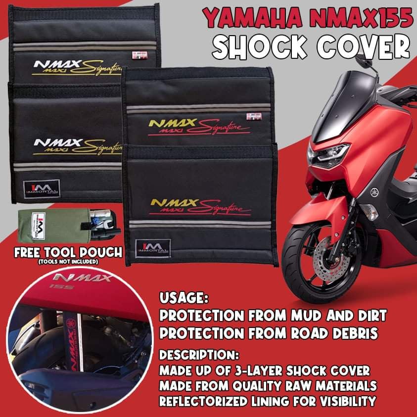 Nmax Shock Cover Pair V1 V2 Yamaha Motorcycle Accessory Washable w ...