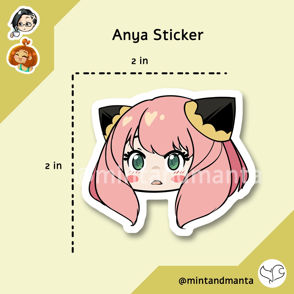 Spy x Family | Anya Sticker | Anya Forger Kawaii Anime Sticker | Shopee ...
