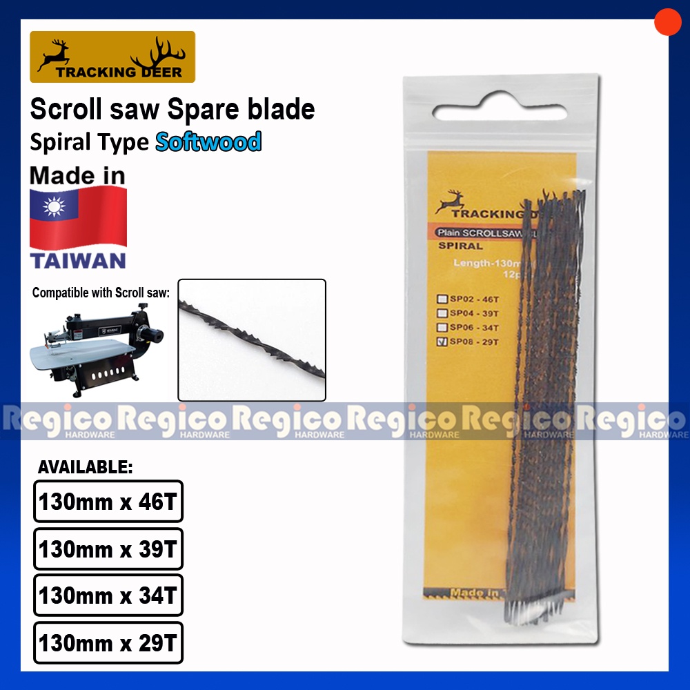 TRACKING DEER Plain End Pinless 5 inch 130mm Spiral Type Scroll Saw ...