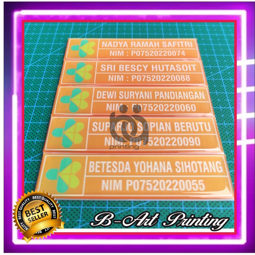 Magnetic Resin Acrylic Name Tag Chest Name Plate | Shopee Philippines