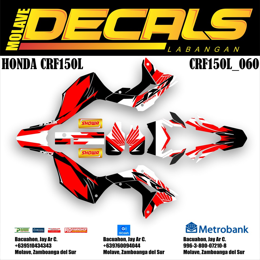 Honda CRF 150L Decals Set | CRF150L_060 | Shopee Philippines