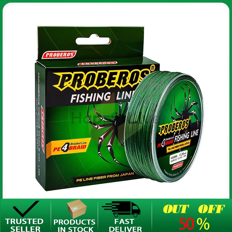 100M 4 Strand Multifilament Super Braided Fishing Line 10-25LB Pe Carp ...