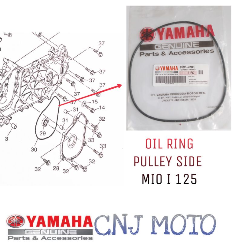 O-RING PULLEY SIDE MiO I 125 (93211-47801) | Shopee Philippines