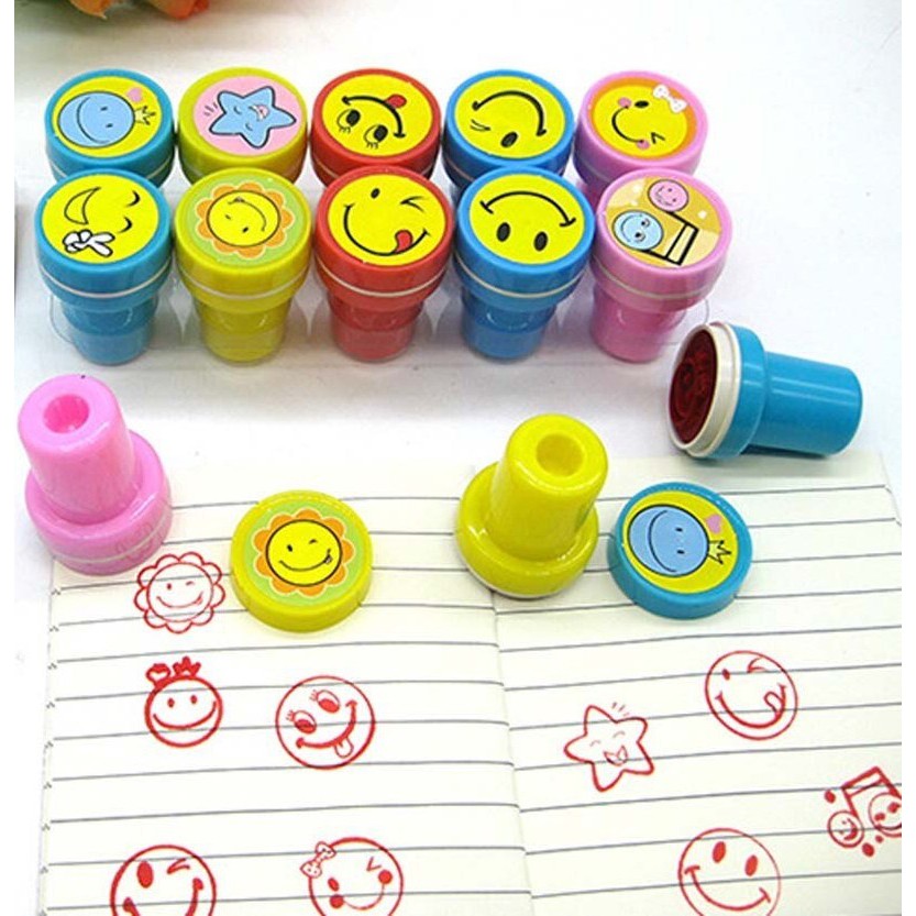 [RAMI] 10pcs/Set Round Emoticons Stamp for Kids | Shopee Philippines