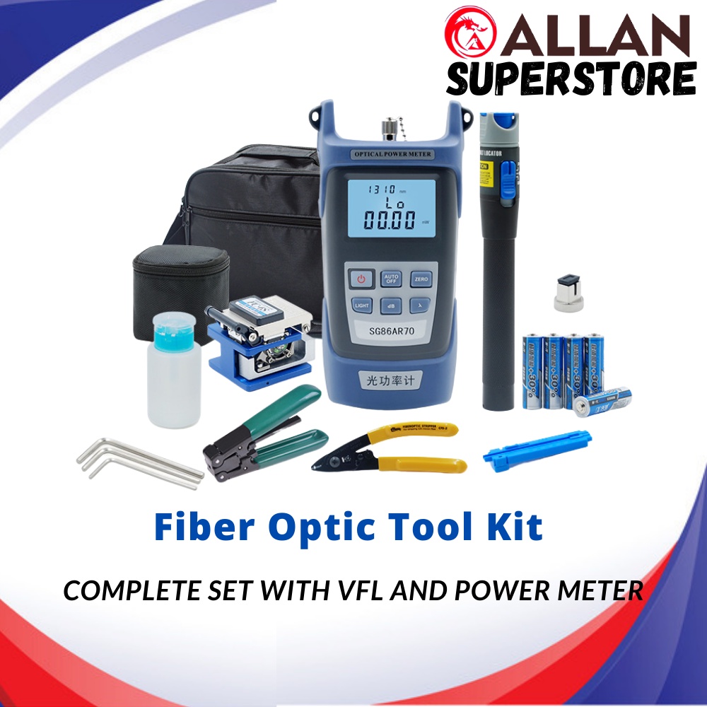 Allan Superstore Fibre Optic Tool Kit Set 10km Ftth Cleaver | Shopee Philippines