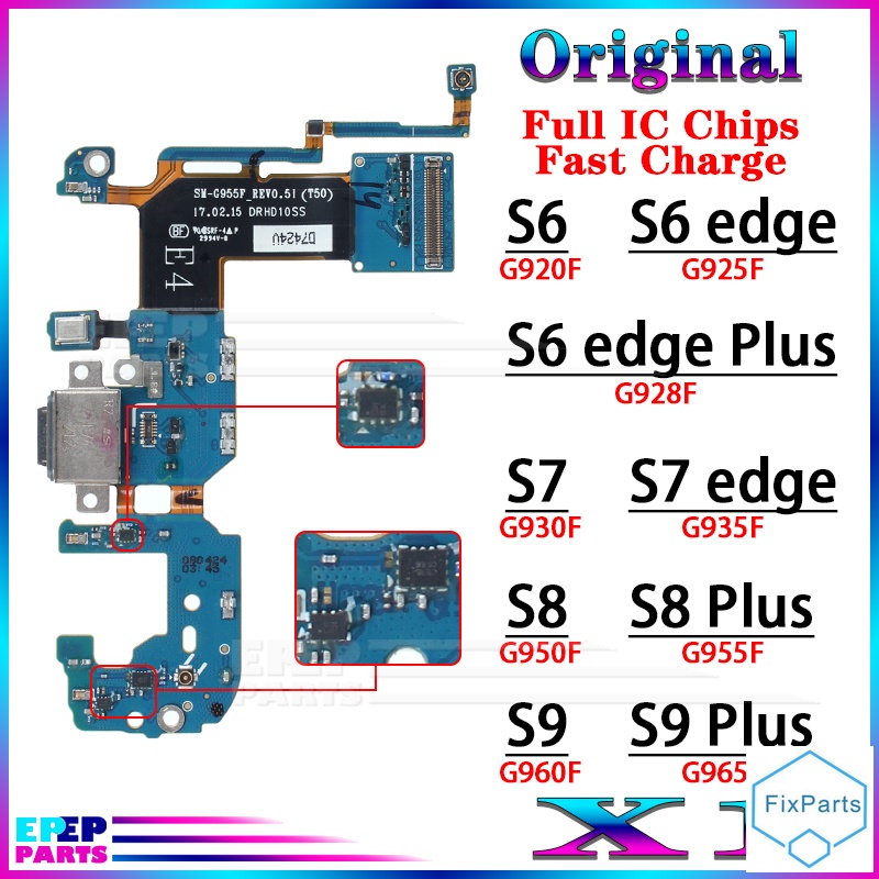 1 Piece USB Charger Port Jack Dock Connector Flex Cable For Samsung S6 ...