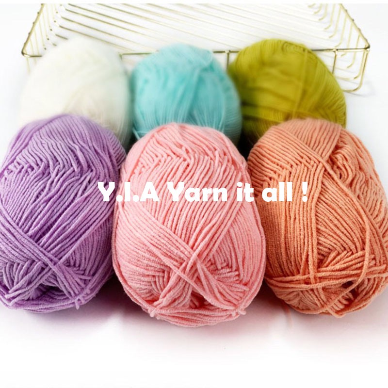 Mc B 5 Plys Smooth Milk Fiber Knitting Wool Crochet Yarn Cotton Hand ...