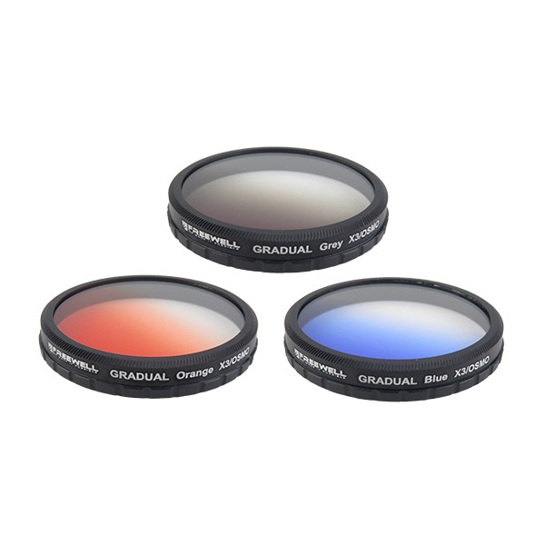 FREEWELL GRADUAL ORANGE/BLUE/GREY FILTER SET FOR DJI OSMO AND INSPIRE 1 ...