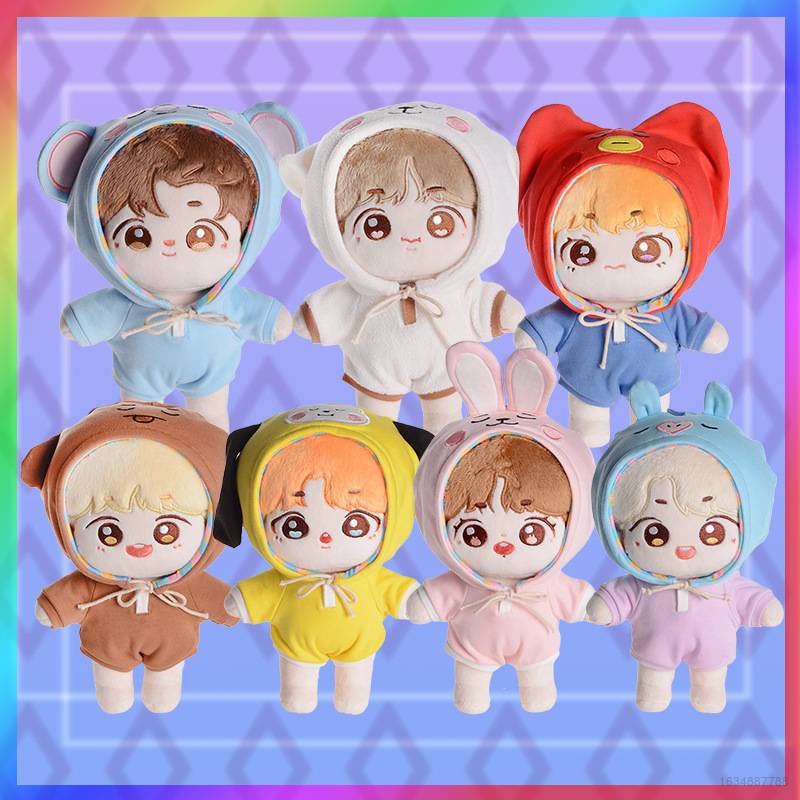 20cm KPOP BTS BT21 Idol Plush Doll Stuffed Toys For Kids Home Decor ...