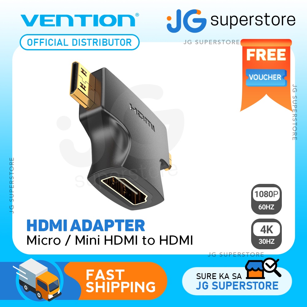 Vention 2 in 1 Mini / Micro HDMI Male to HDMI Female Adapter 1080p 60Hz ...