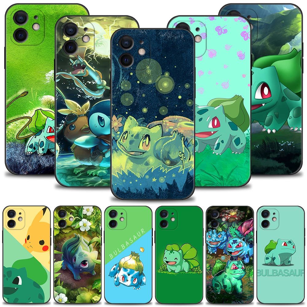 Pokemon Green Flora Bulbasaur Pikachu Case For Apple iPhone 14 13 12 11 ...