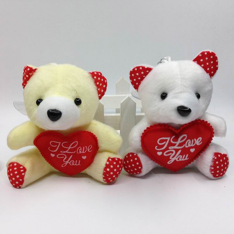 【macg】4 inches Bear With Heart I Love You Stuffed Toy For Valentine's ...