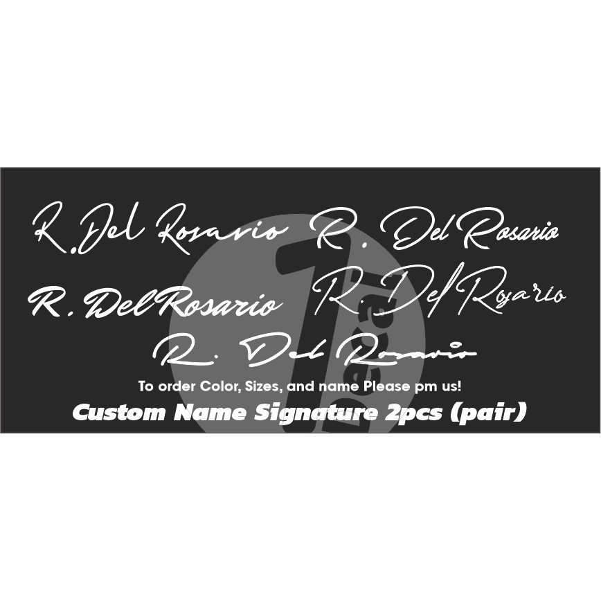 Signature Name Die Cut Sticker/Decal Name/Label Sticker waterproof ...