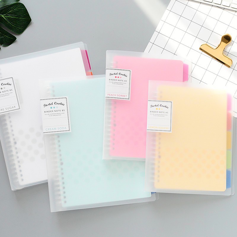 Kokuyo A5/B5 Loose Leaf Binder Notebook Pastel Cookie | Shopee Philippines