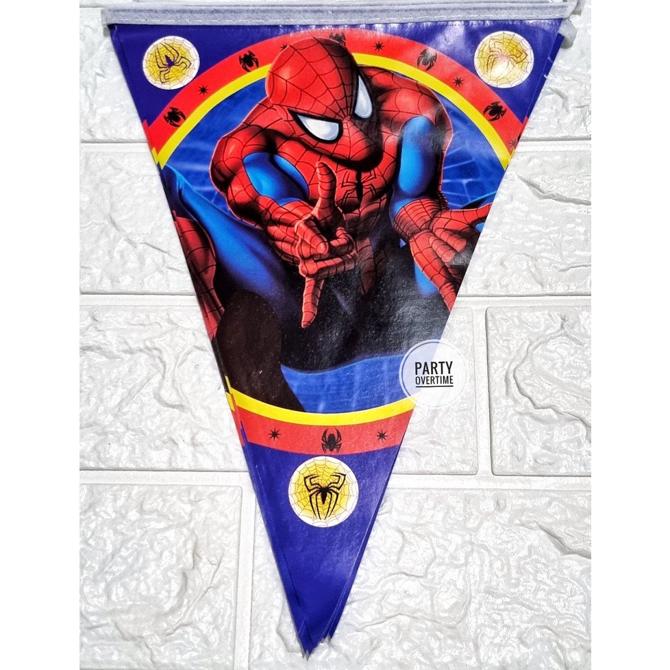 Spiderman Super Heroes Avengers Triangle Banderitas Flag Banner ...