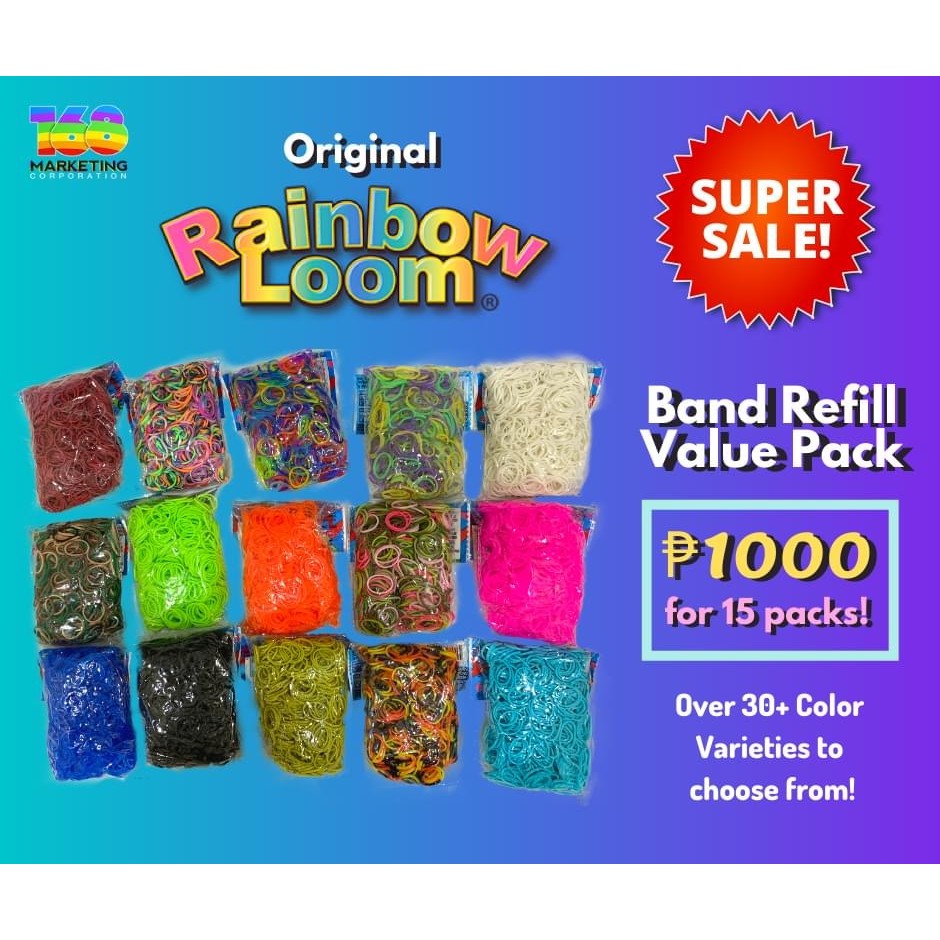 Value Pack Original Loom Band Refills (15 packs) | Shopee Philippines