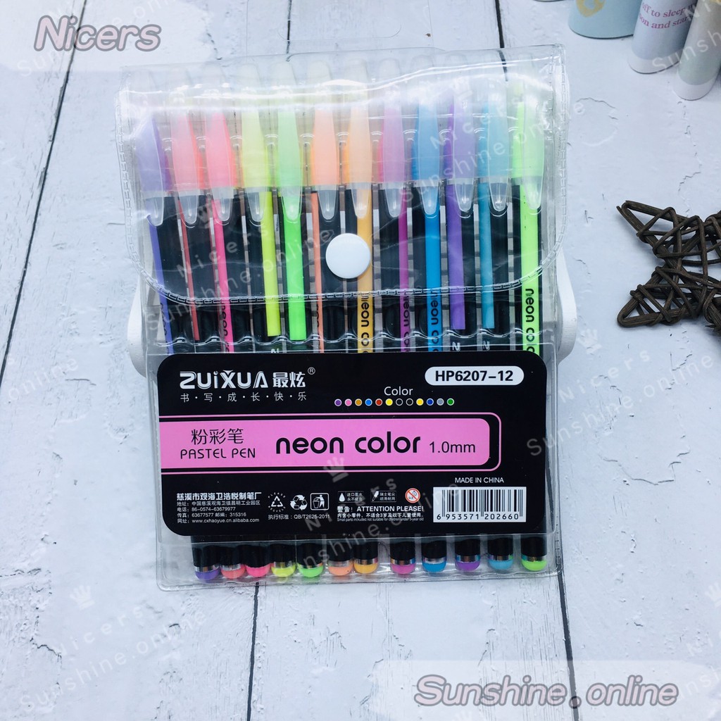 ZUIXUA 12pc 12in1 color pen glitter,metal,pastel,highlighter | Shopee ...