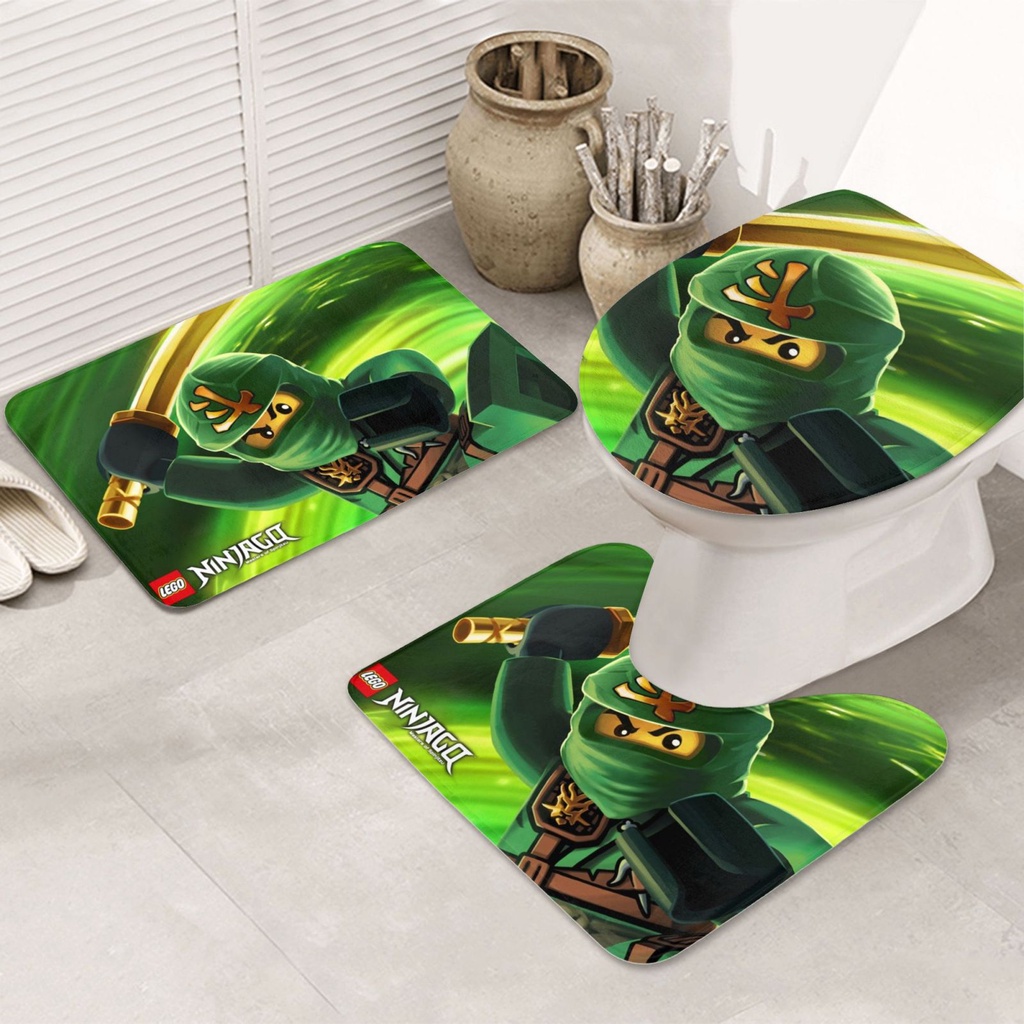 Ninjago Bathroom Carpet Set 3 Piece Non-Slip Absorbent Bathroom Mats ...