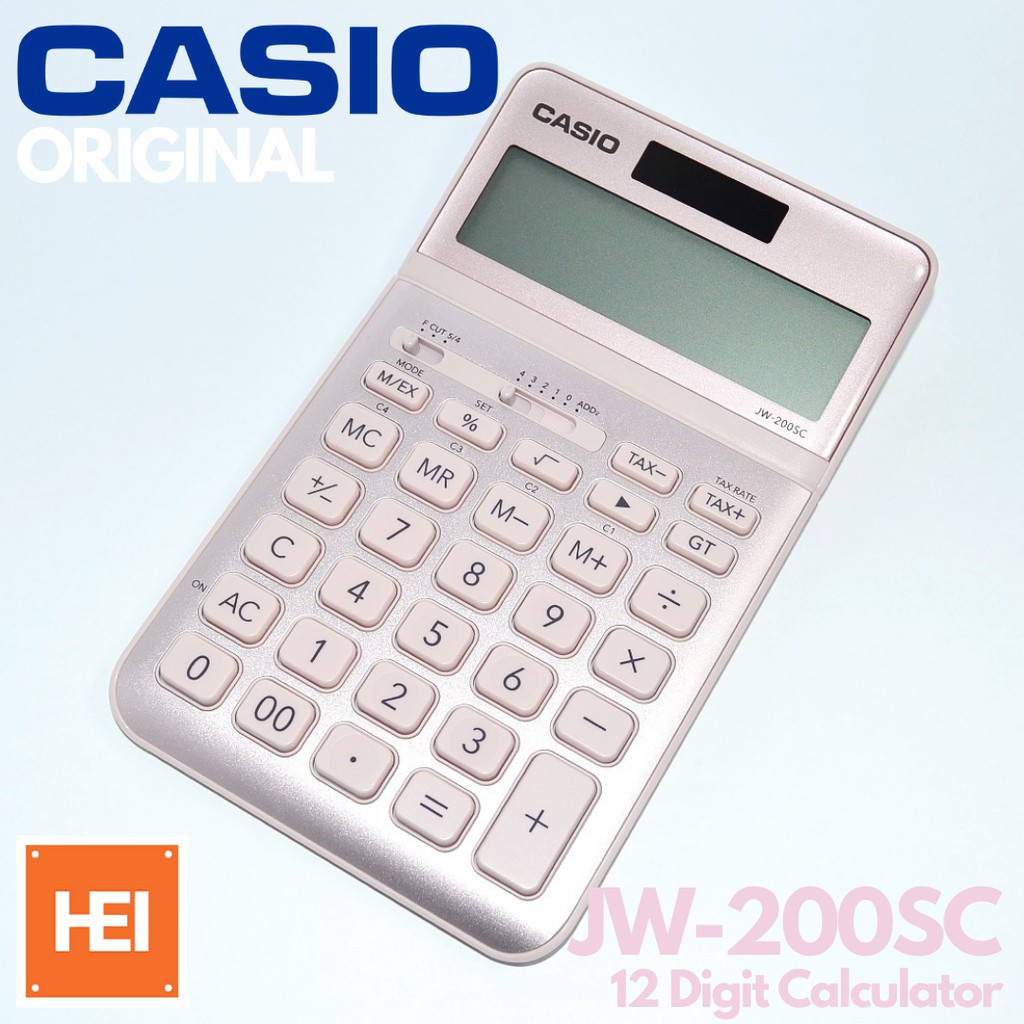 CASIO 12-Digit Calculator w/ Solar JW-200SC ORIGINAL | Shopee Philippines