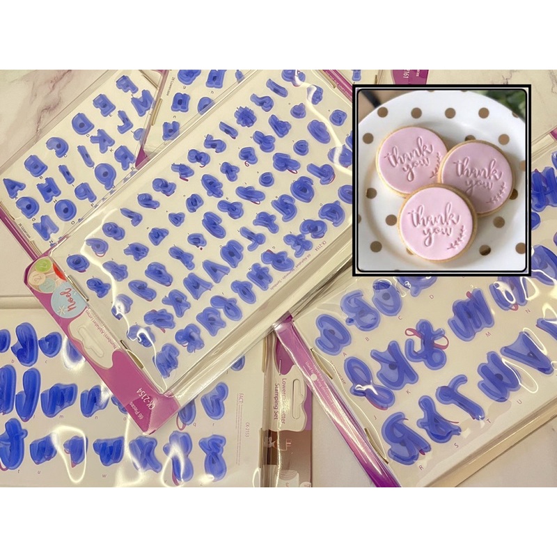 calligraphy fondant stamp set letter fondant stamp set cake topper cake ...