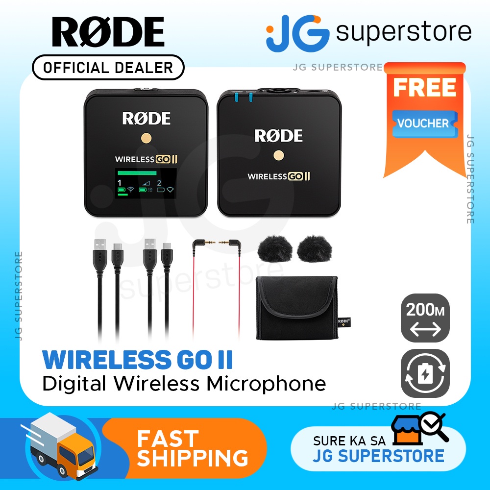RODE Wireless GO II Single Compact Digital Wireless Microphone System/Recorder | JG Superstore ...