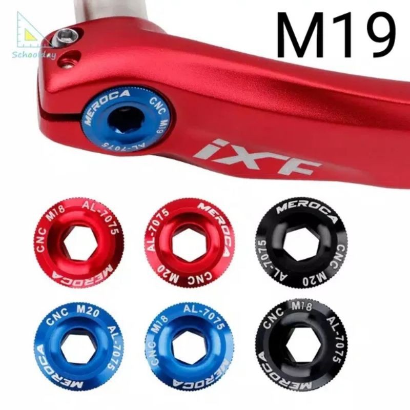 M19 MEROCA CRANK BOLT COVER CAP ALLOY LID FOR CRANK ARM LEFT HOLLOWTECH ...
