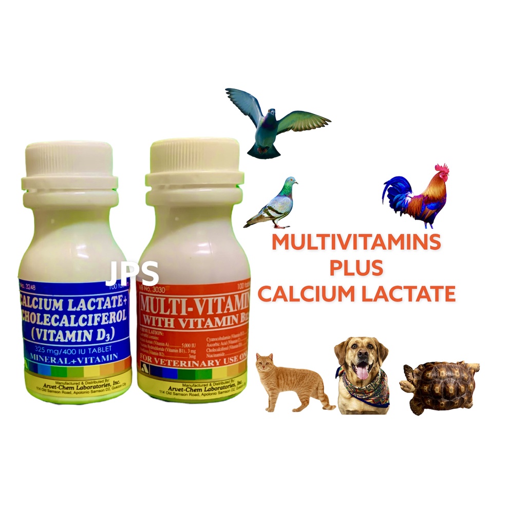 ARVET MULTIVITAMINS PLUS CALCIUM LACTATE B12 PERFORMANCE ENHANCER FOR ...