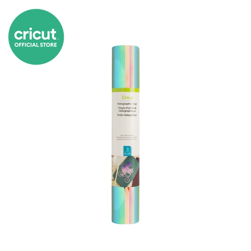 Cricut Holographic Sparkle Vinyl Sampler, Neon Riot - 3 sheets 12” x 24 ...
