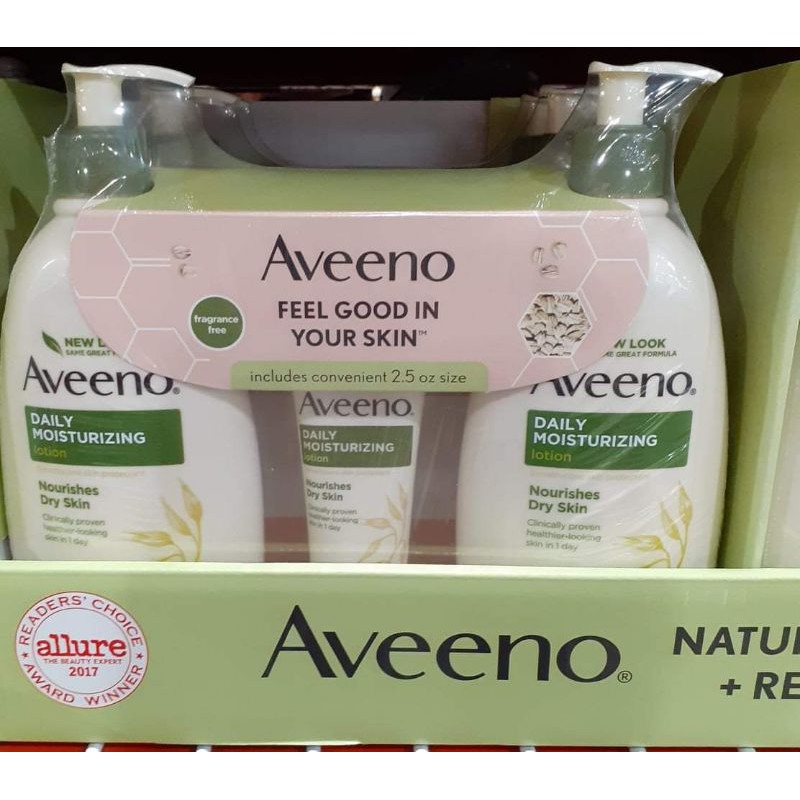 AVEENO Daily Moisturizing Lotion Set (2x532mL+71g tube) | Shopee ...