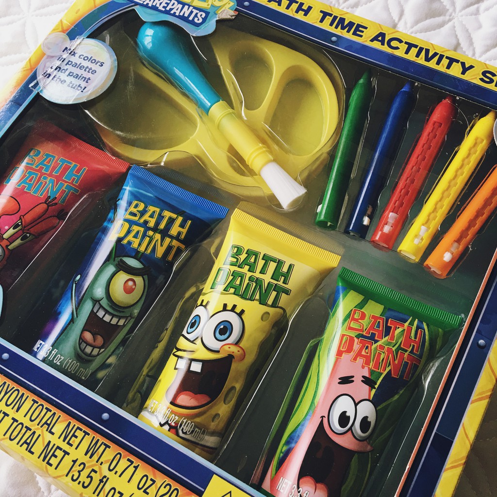 Nickelodeon Spongebob Squarepants Bath Time Activity Set | Shopee ...