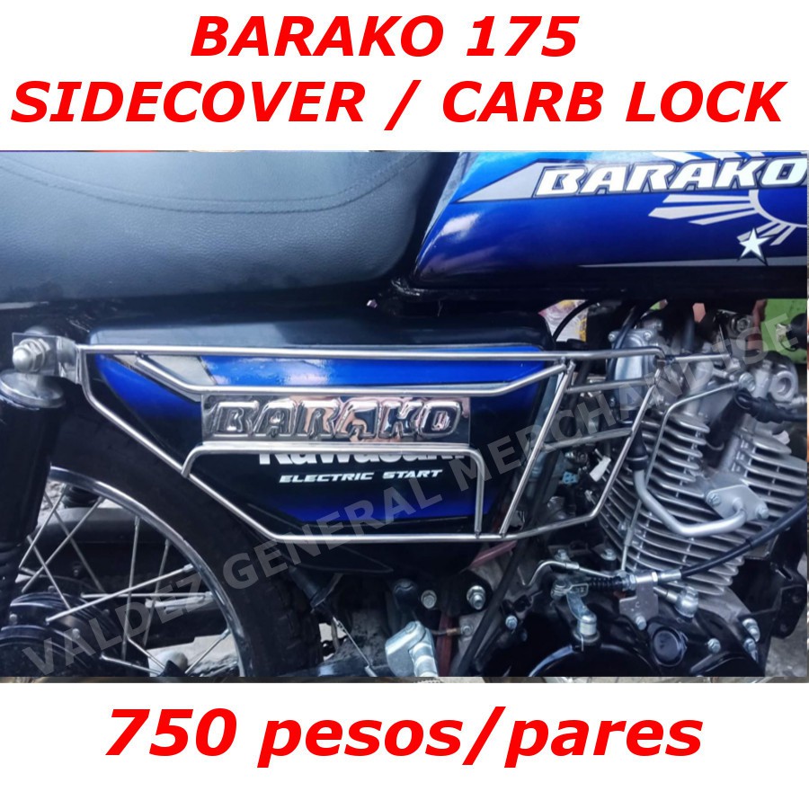 Barako 175 Stainless Sidecover Lock, Sidecover Support, Side cover ...