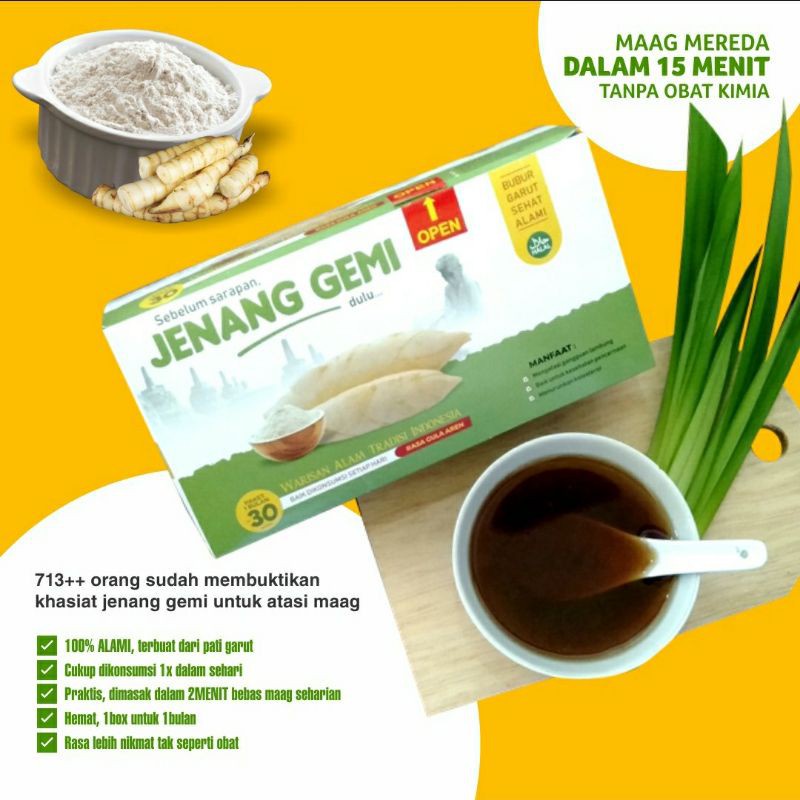 Jenang Gemi Garut Tuber Starch Herbal Medicine for Gastric Acid Ulcers ...
