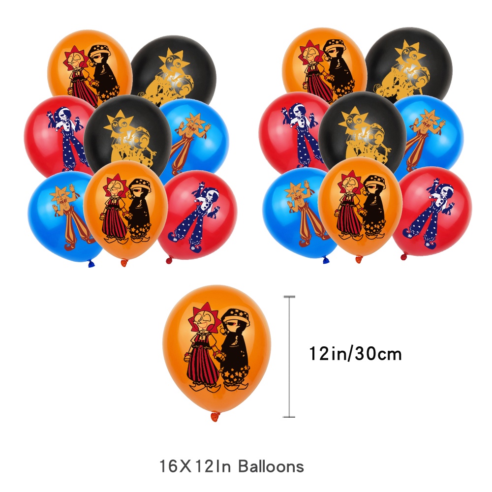 Sundrop Moondrop FNAF Party Supplies Banner Cake Topper Latex Balloons ...