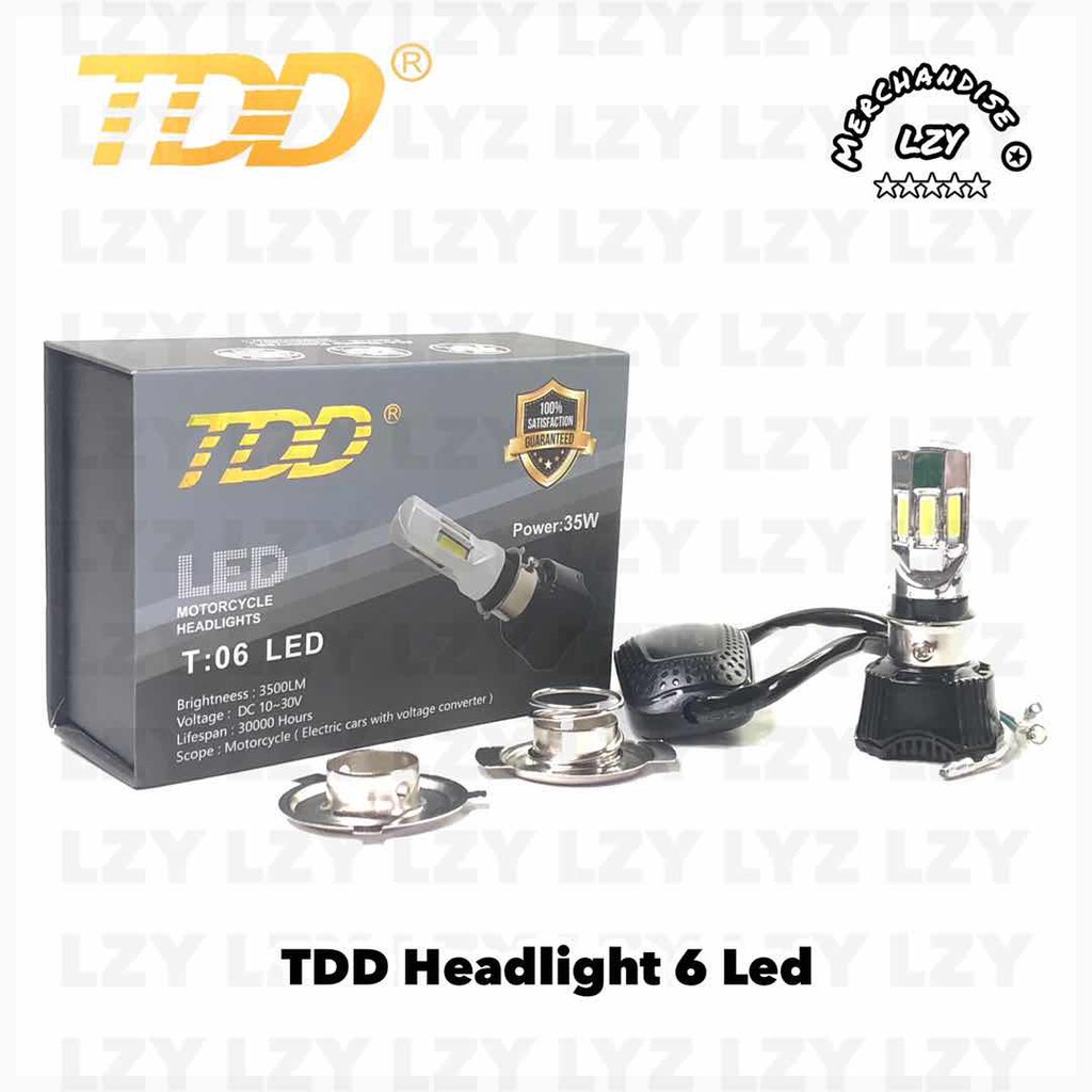TDD Original 6 Led Headlight Motorcycle 35W High-Performance Motorcycle ...