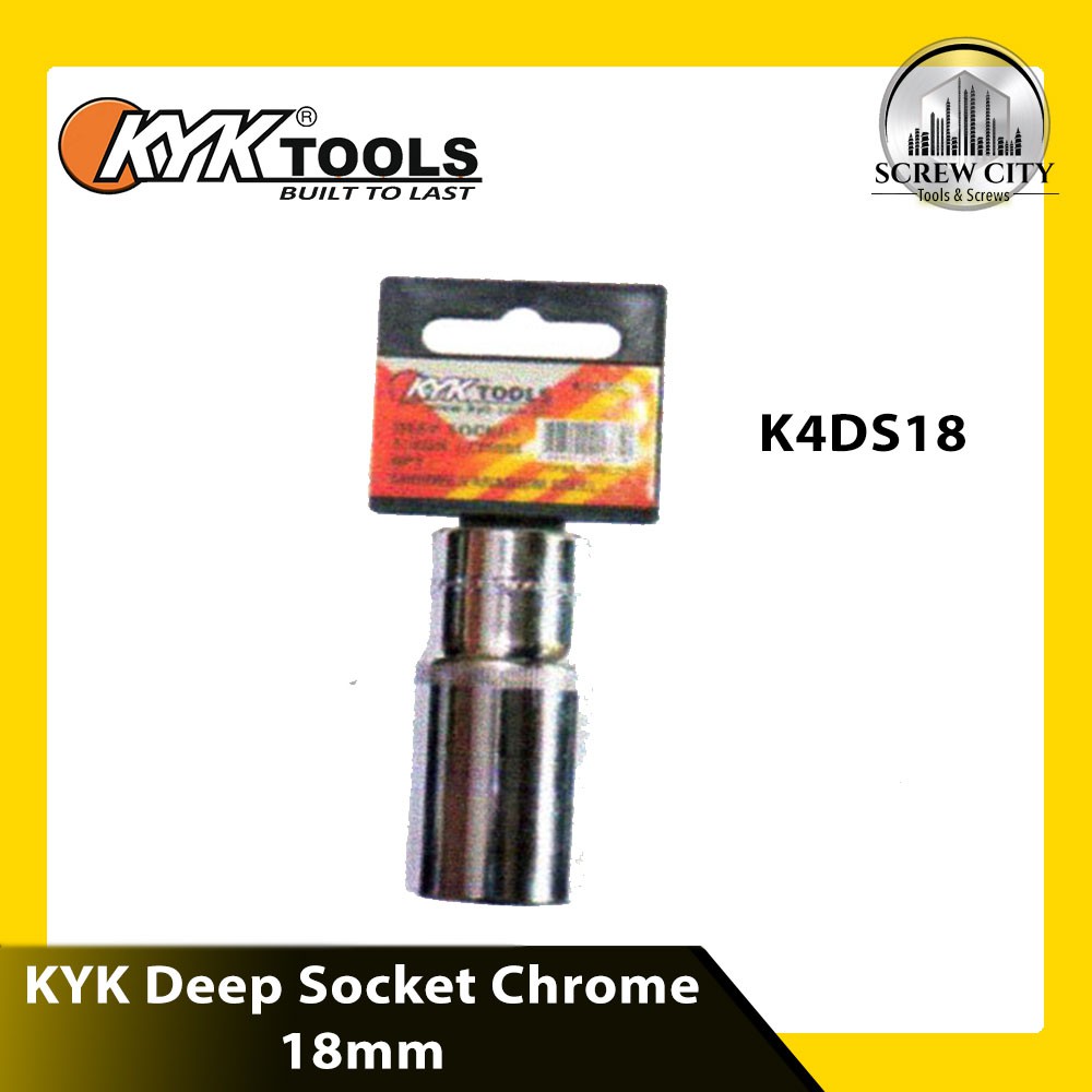 KYK K4DS18 Deep Socket Chrome 18mm | Shopee Philippines