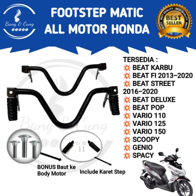 B&c - Step Postep Footstep Front Footrest Matic All Honda Beat Lama ...