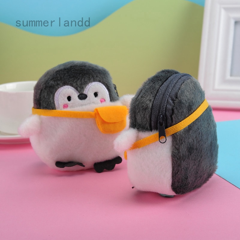 Cute Cartoon Penguin Coin Purse Plush Mini Wallet Coin Pounch Soft ...