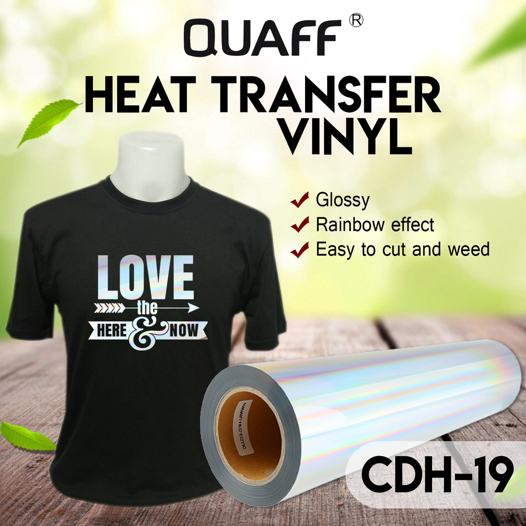 Quaff 20 Inches X 1 Meter Hologram Heat Transfer Cuttable Vinyl For T-Shirts Cdh | Shopee ...