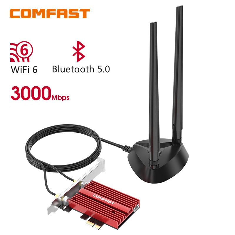 COMFAST CF-AX200 Plus Dual Band 3000Mbps WiFi 6 PCIE Dual Antenna ... COMFAST CF-AX200 Plus Dual Band 3000Mbps WiFi 6 PCIE Dual Antenna ...