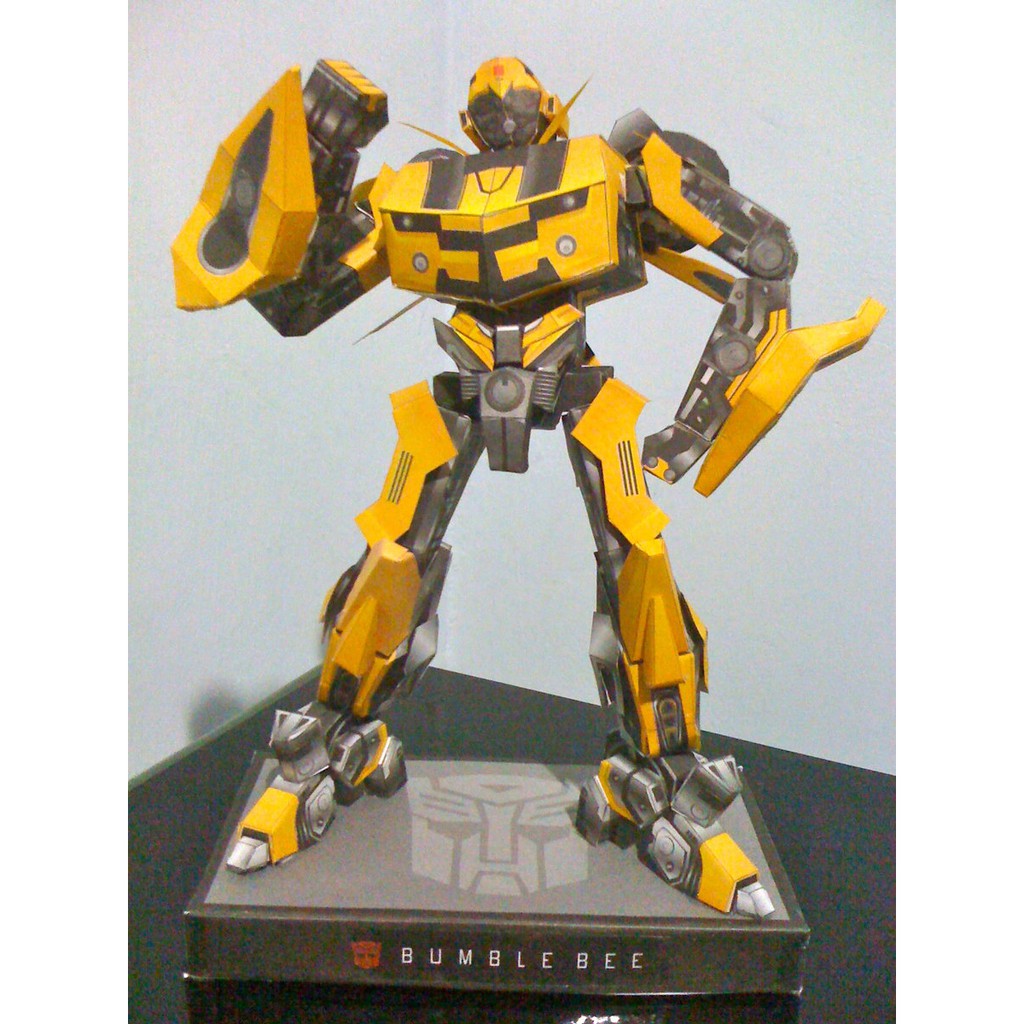 DIY Papercraft Simple Bumble Bee Transformer Robot Pattern Paper Sheet ...