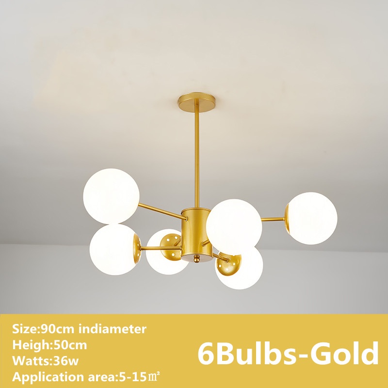 Nordic LED Chandelier Ceiling Light Living Room Pendant Lamp Bar ...