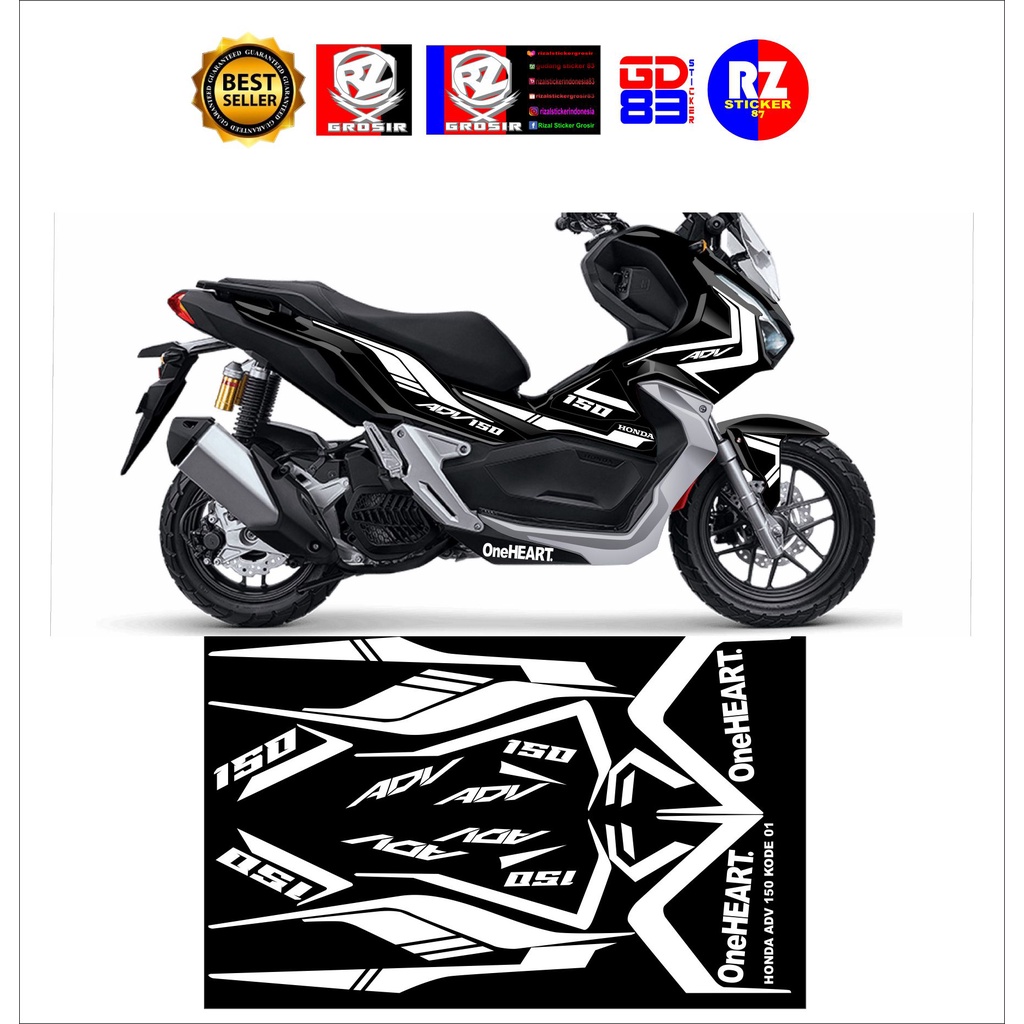 Honda ADV 150 ALL HONDA ADV 150 cutting Sticker code 01 | Shopee ...