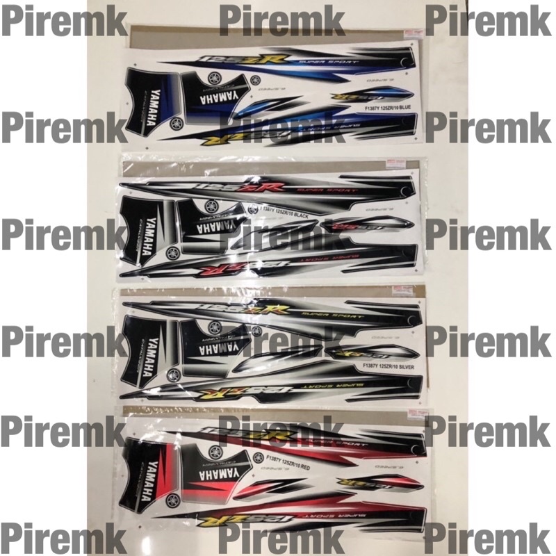 MERAH HITAM Moritaka stripe/sticker 125zr/stripe 125zr Blue Scale ...