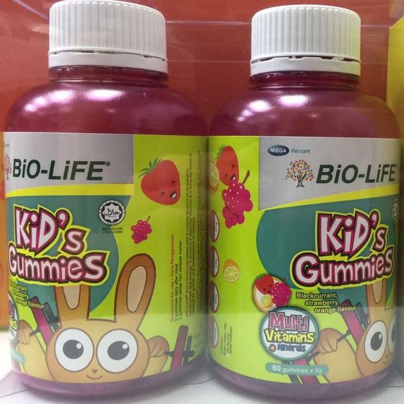 BIOLIFE KIDS GUMMIES MULTIVITAMIN 60S (1 BOTTLE OR 2 BOTTLES) | Shopee ...